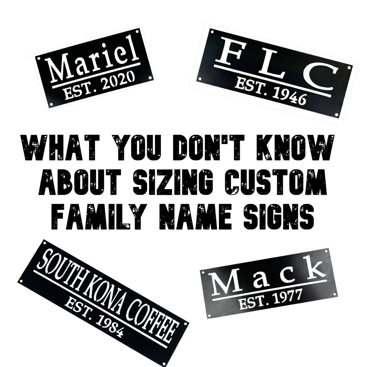 What is the best size for my customized personalized family name sign ...