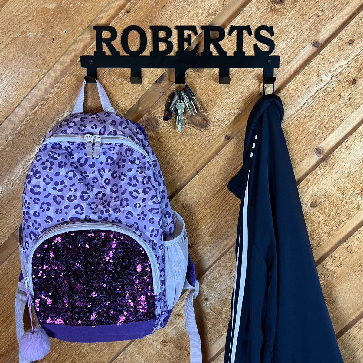 Custom Name Coat Rack, Metal Hooks with Name, Wall Mounted – Pillars ...