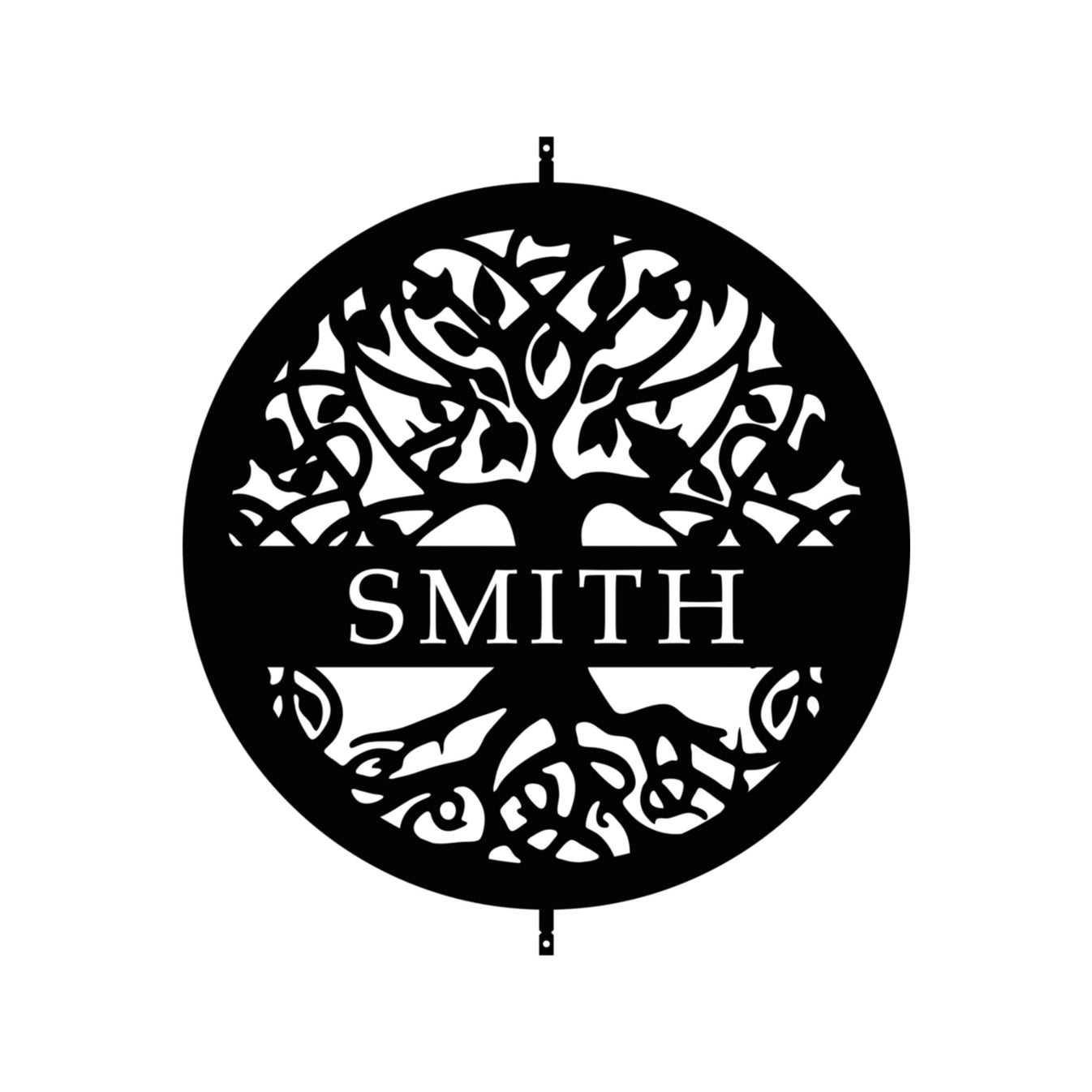 LED Tree of Life Metal Sign, Custom Last Name Family Monogram – Pillars ...