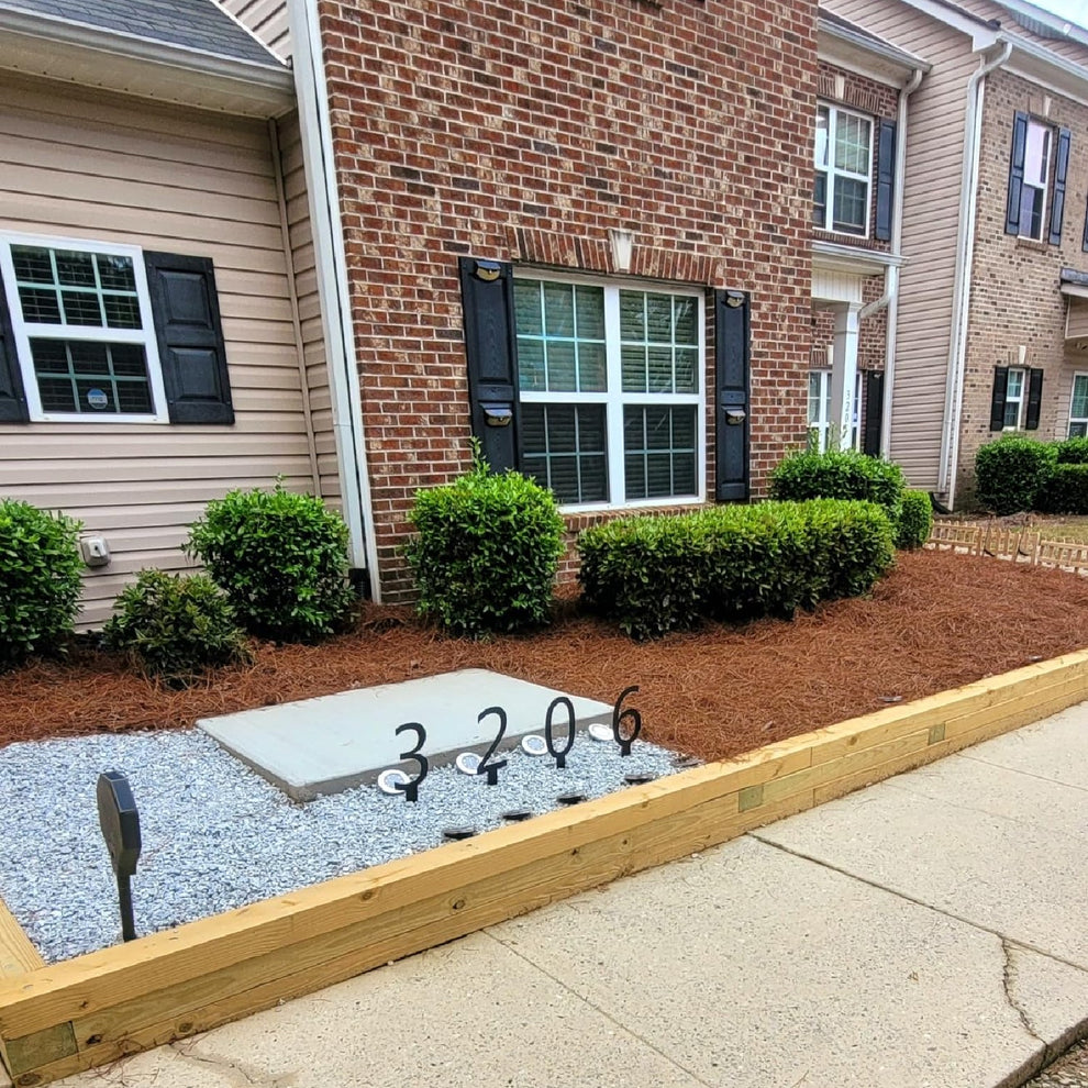 Free Standing Individual Lawn Stake House Numbers – Pillars Customs