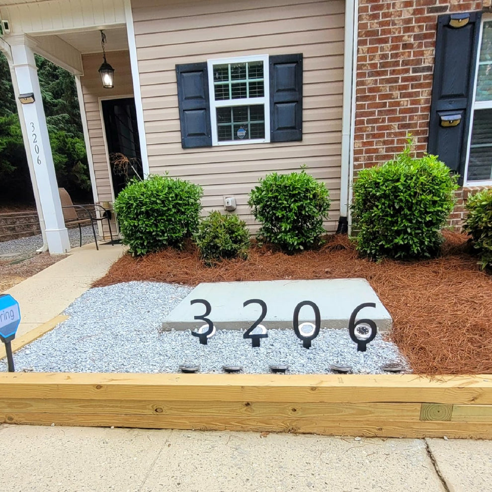 Free Standing Individual Lawn Stake House Numbers – Pillars Customs