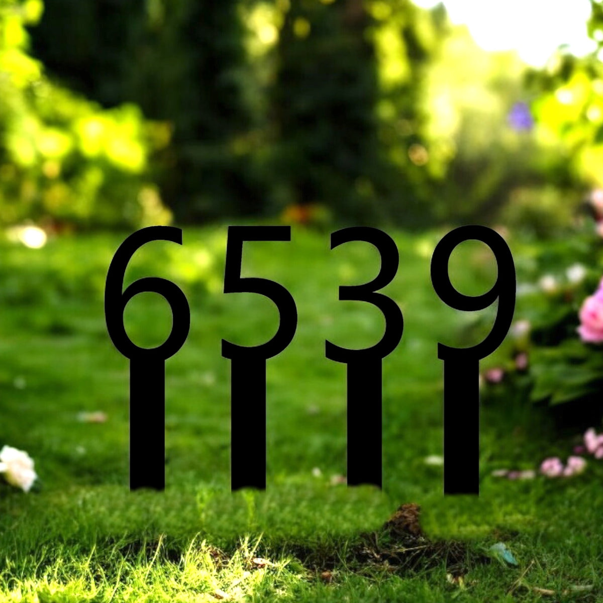 Free Standing Individual Lawn Stake House Numbers – Pillars Customs