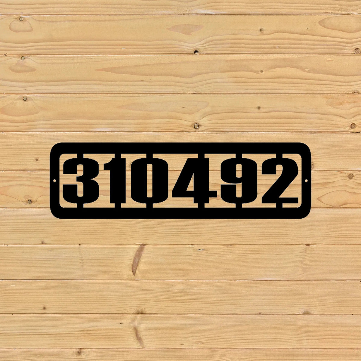 Anchored Horizontal House Number, Custom Home Address Sign Plaque ...