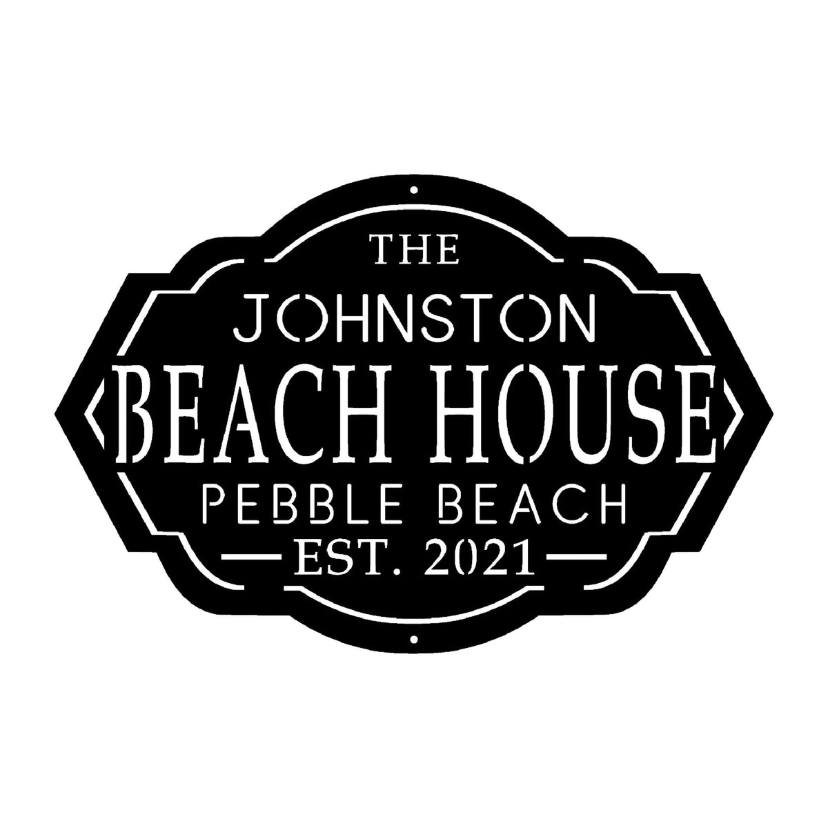 Custom Beach House Sign, Personalized Family & Beach Name, Made in USA ...