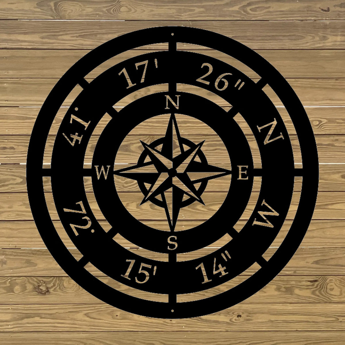 Custom Compass Rose Sign, Personalized Coordinates, Made in USA ...