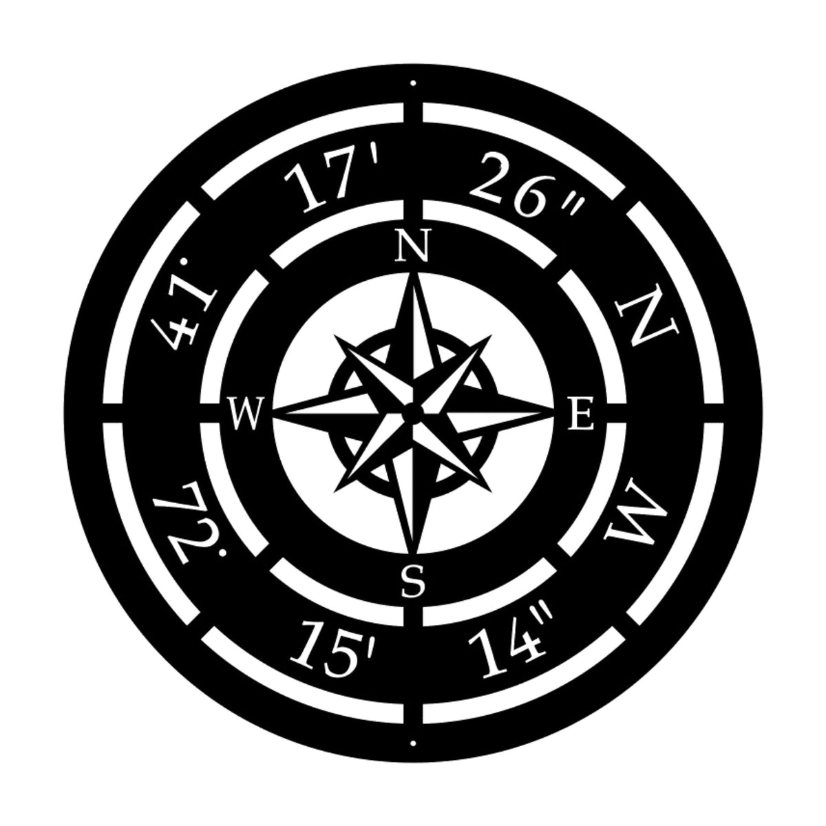 Custom Compass Rose Sign, Personalized Coordinates, Made in USA ...