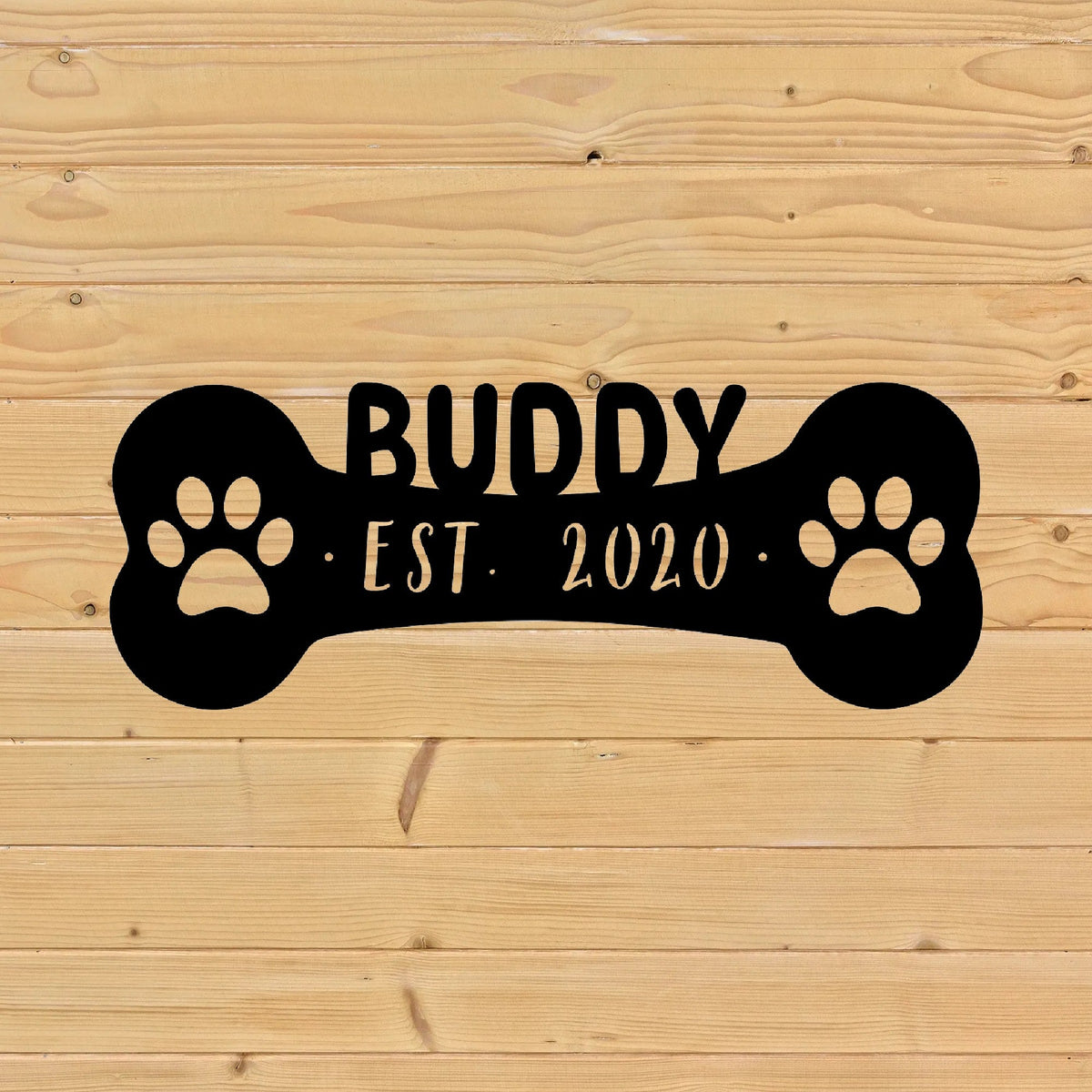 Dog Bone Name Sign, Custom Pet Decor For Dog Owners With Dogs Name ...