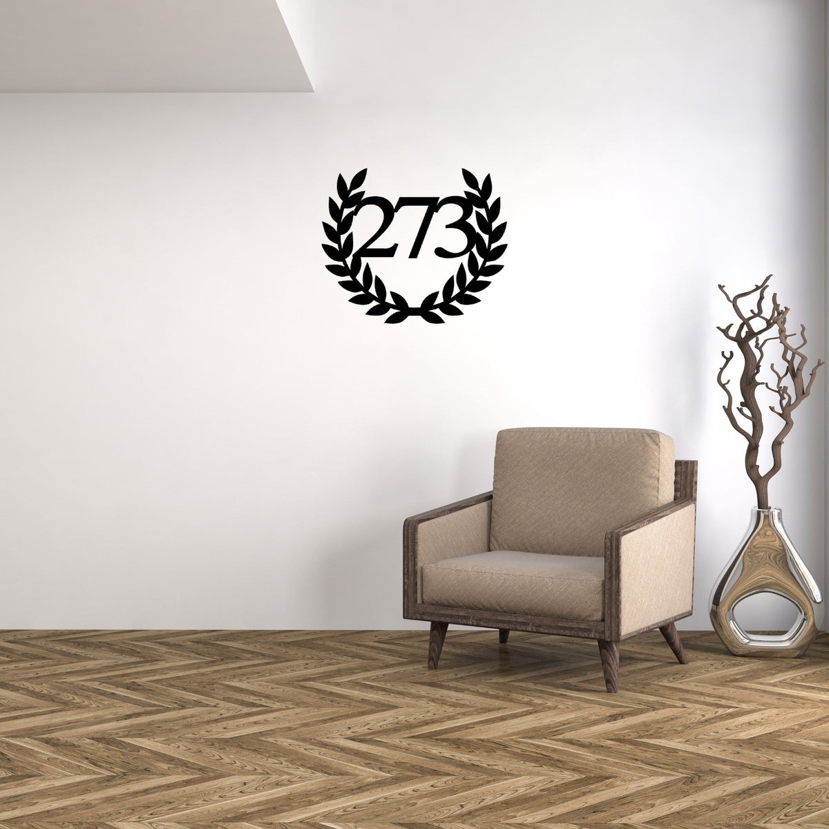 House Number Wreath, Personalized With Home Address, Floral Door Decor ...