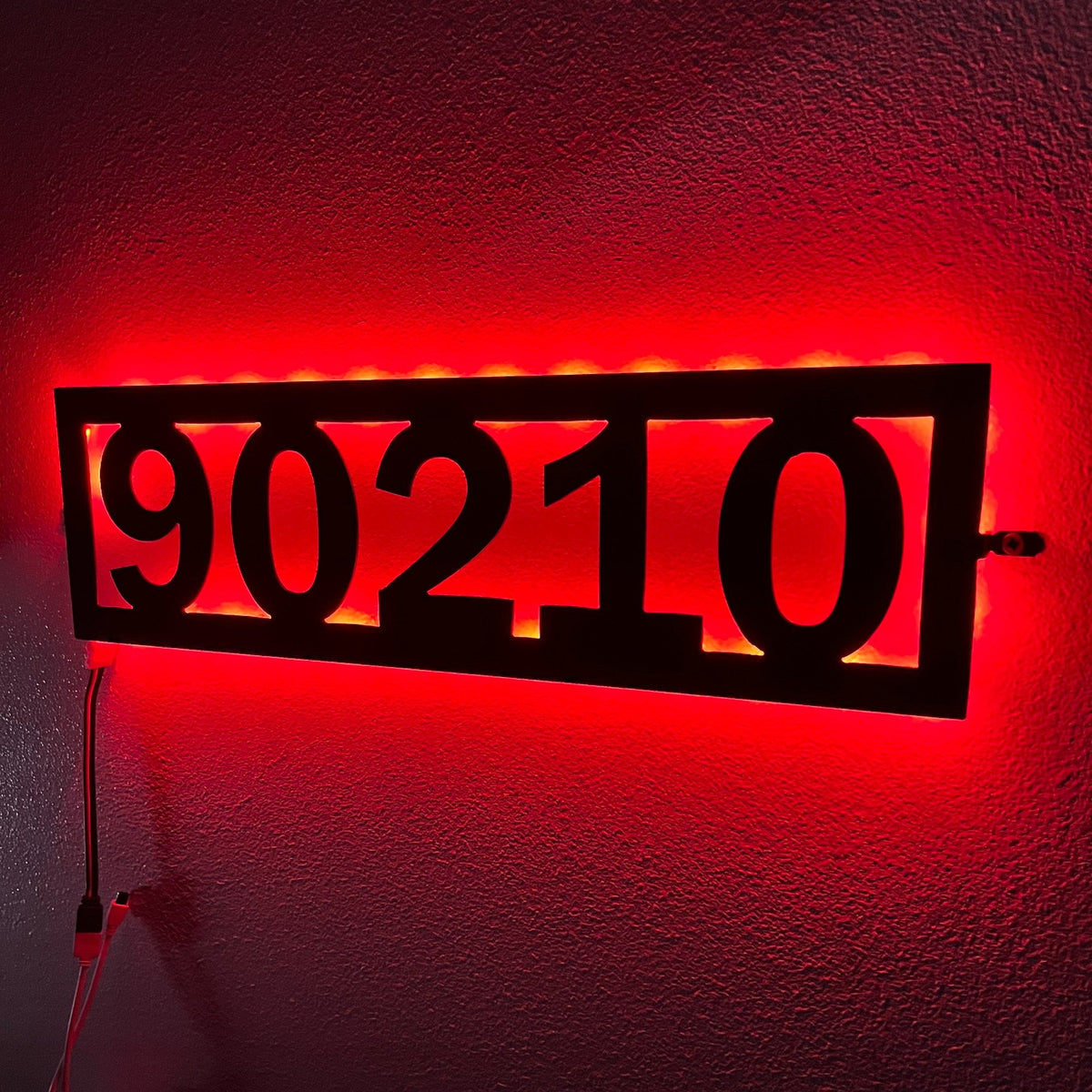 LED Backlit House Numbers, Modern Illuminated Address Sign – Pillars ...