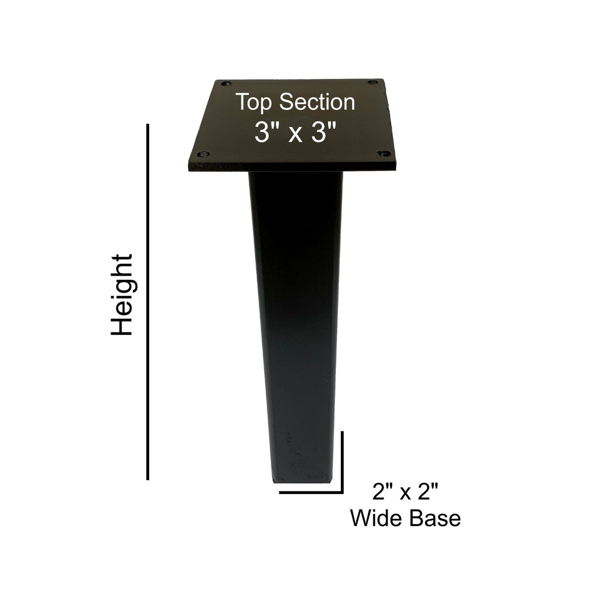 Metal Tube Table Legs 4-Pack - 2" Wide Contemporary Design – Pillars ...