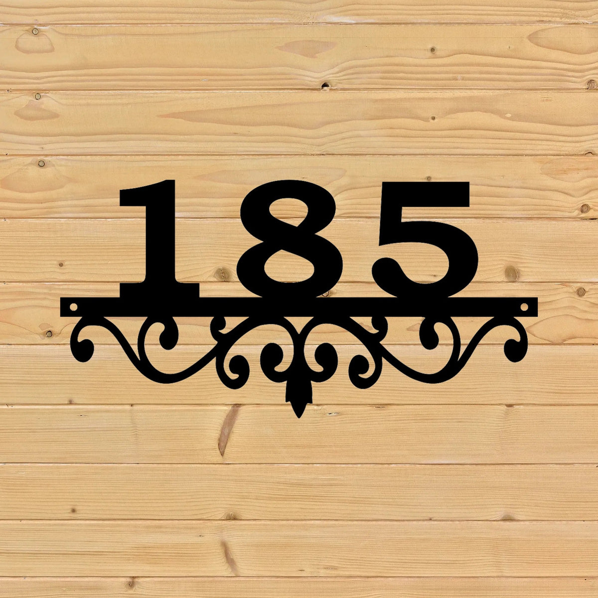 Scroll House Numbers Sign, Custom Home Address Sign, Scroll Design ...